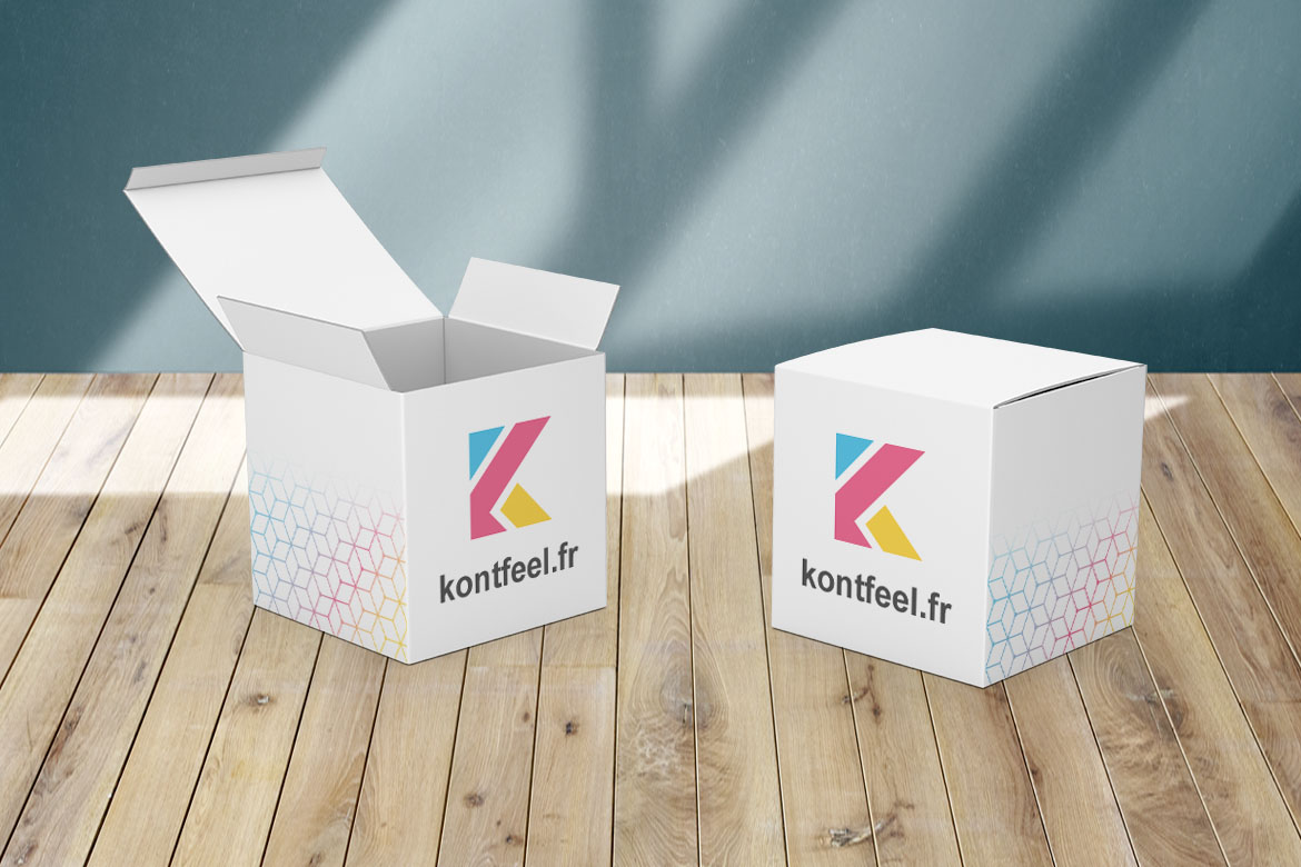 La Plv Cube publicitaire en carton offre 6 faces pour votre communication