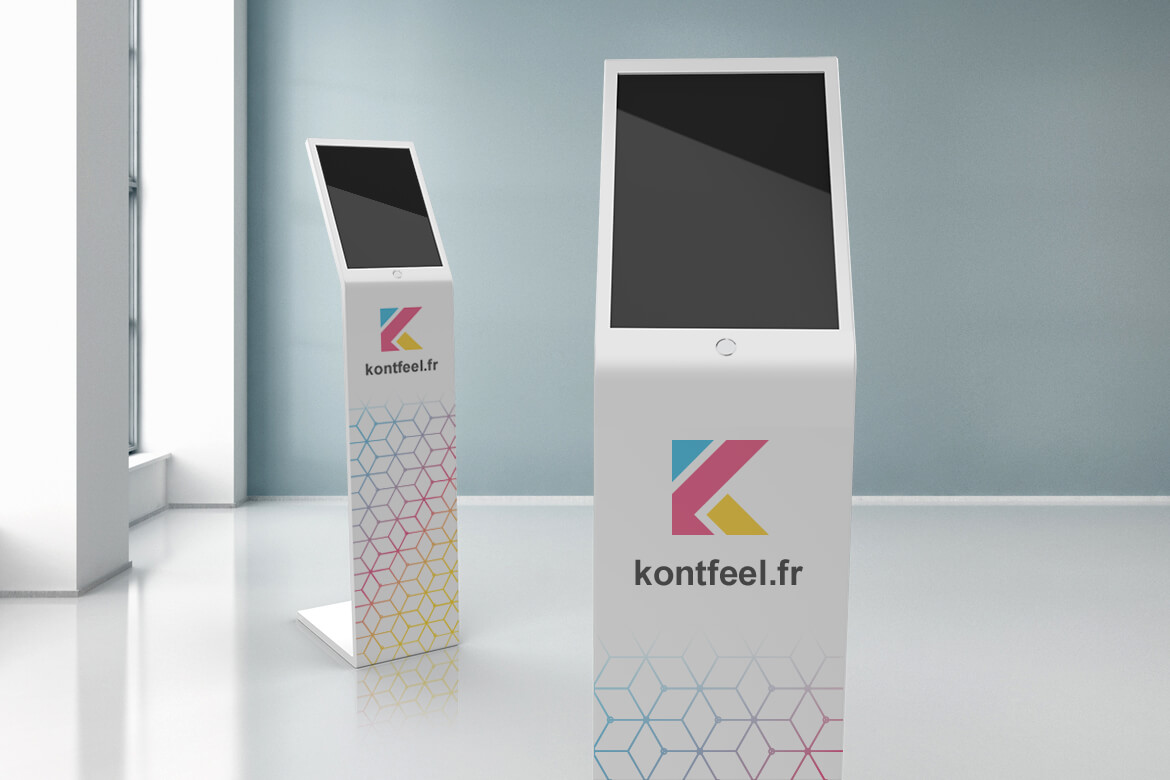 Borne tablette PLV dynamique pour une communication impactante