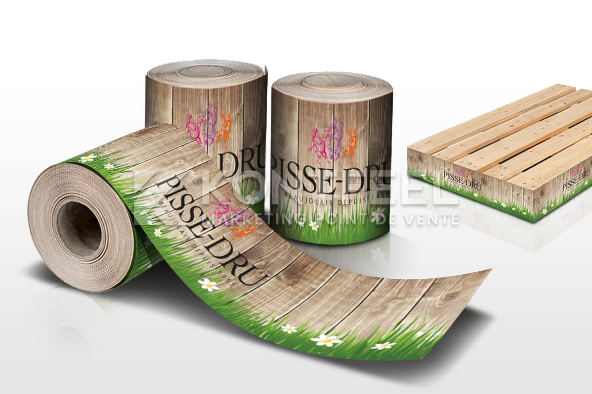 Fabrication PLV et Impression de cache palette en rouleau pour le magasin