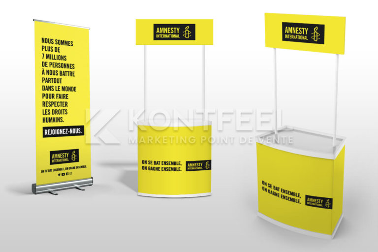 L'impression de votre stand de démonstration pvc personnalisé